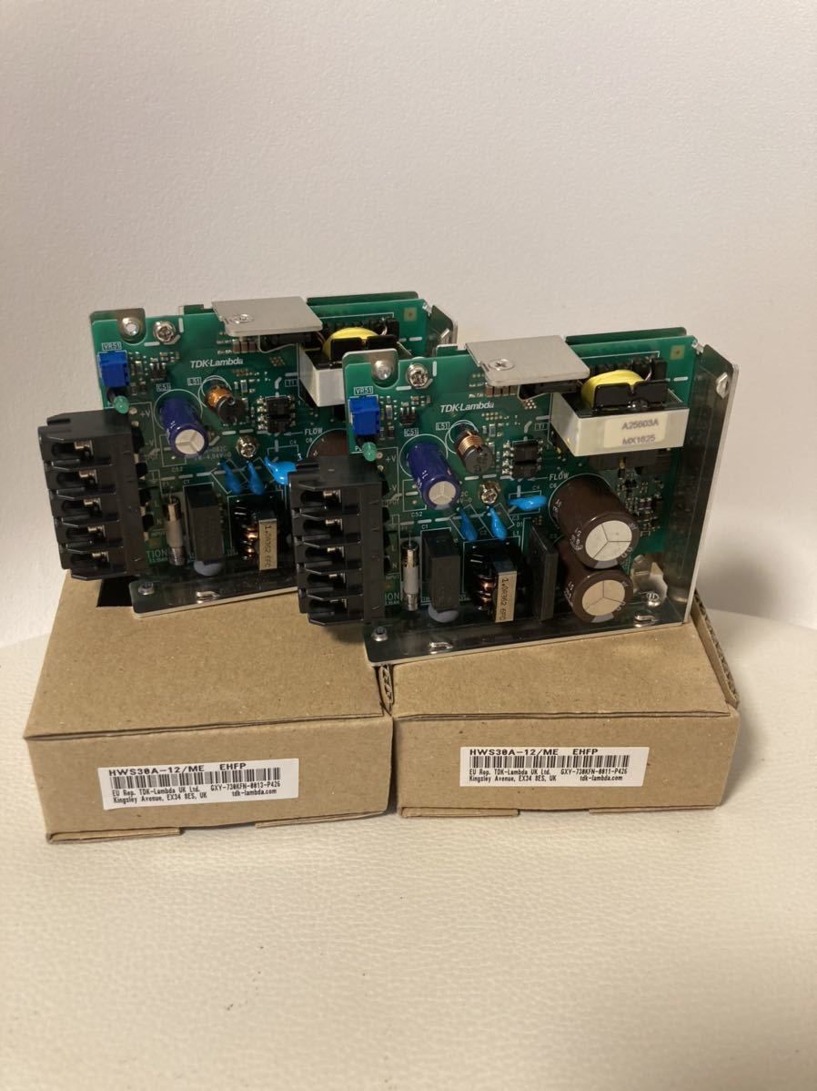 2個セット TDKラムダ AC入力電源 AC DC コンバータ HWS30A-12/ME 変換器 パワーサプライ AVR(スイッチング電源 ...