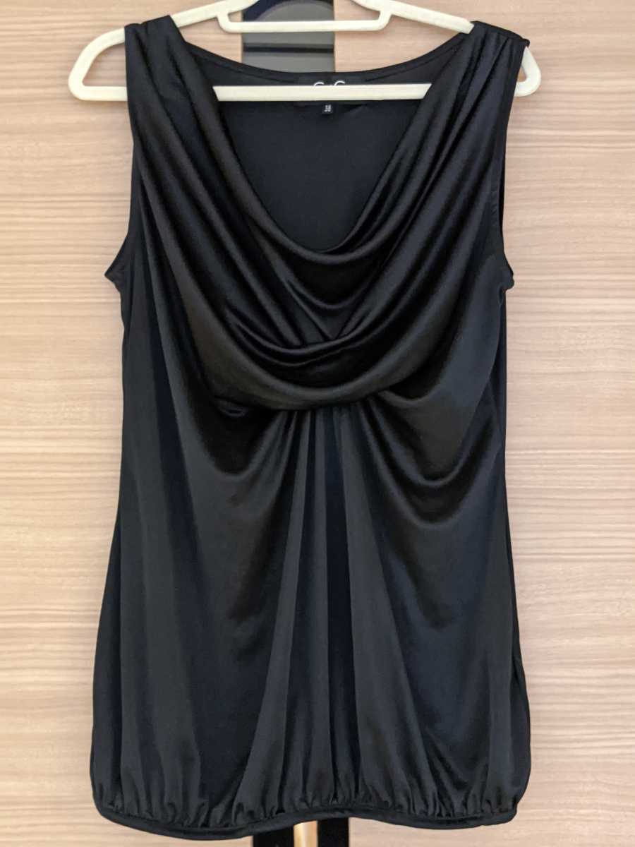 クードシャンス CdeC 胸元ドレープ ノースリーブトップス 黒 ブラック 38 M パーティー フォーマル 通勤 デート 女子会(トップス)｜売買されたオークション情報、yahooの商品情報 ...