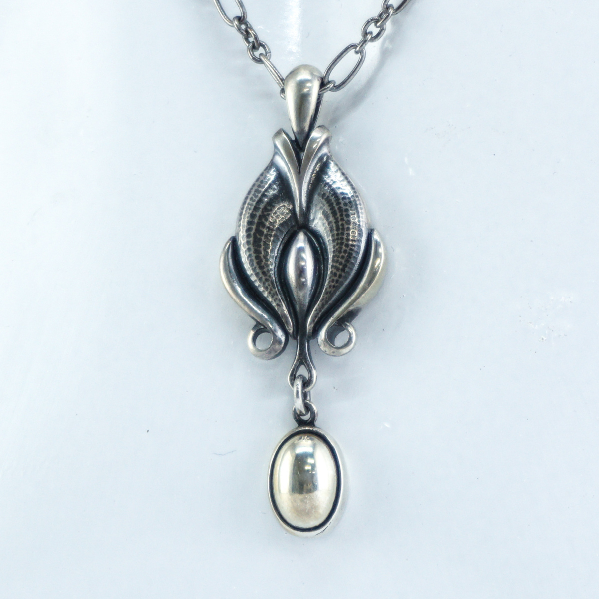 極美 1円 ジョージジェンセン GEORG JENSEN ヘリテージコレクション ネックレス 2012年イヤー アールヌーヴォー ペンダント sv925(ネックレス、ペンダント、チョーカー ...