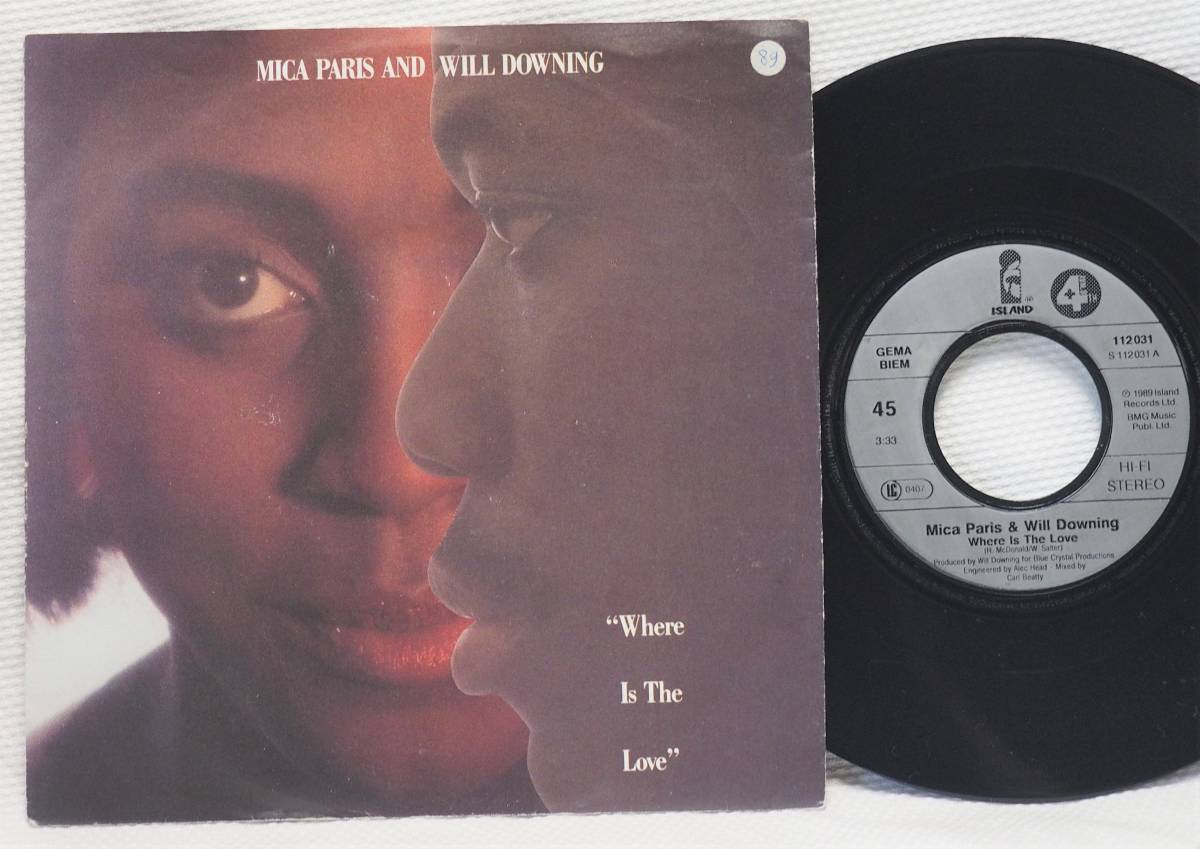 Mica Paris & Will Downing / Where Is The Love ドイツ盤7インチ Roberta Flack ...