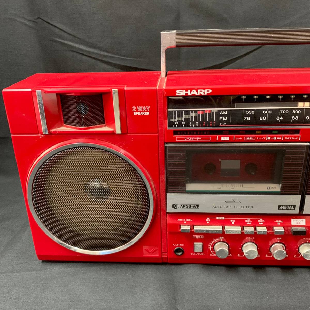 D10c01D SHARP シャープ ラジオ付ステレオテープレコーダー ラジカセ ダブルカセット APSS-WF FM/AM 赤 レッド(ラジカセ)｜売買されたオークション情報、yahooの ...